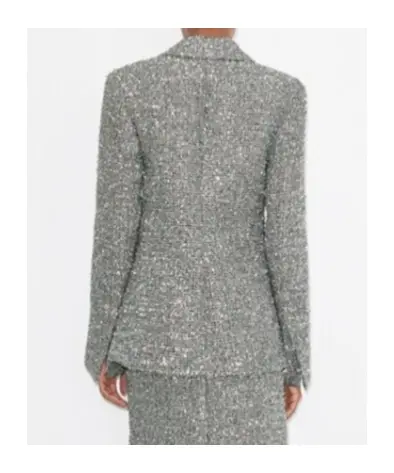 Tory Burch Tweed Blazer With Notched Lapel