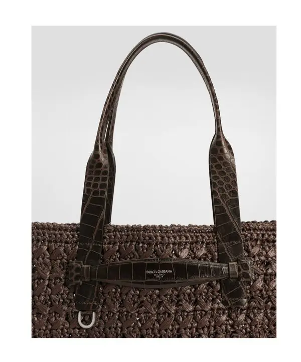 Dolce & Gabbana Crochet Raffia Shopper