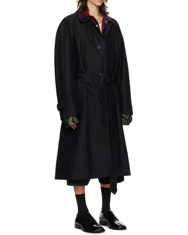 MAISON MARGIELA Single-breasted Trench Coat - Black