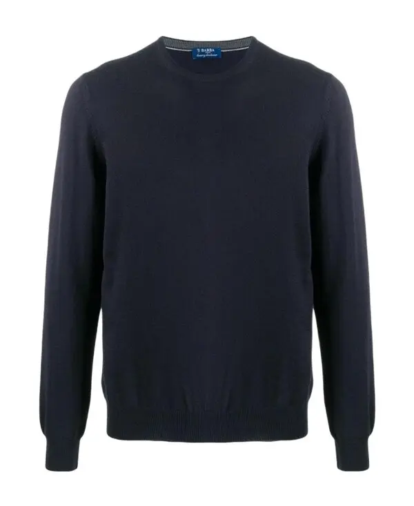 BARBA NAPOLI Crewneck Wool Jumper - Black