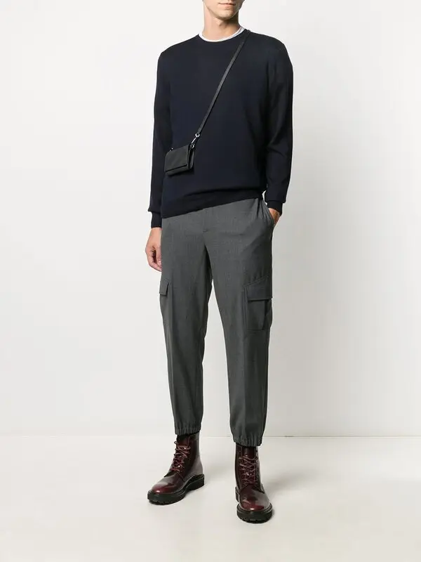 BARBA NAPOLI Crewneck Wool Jumper - Black