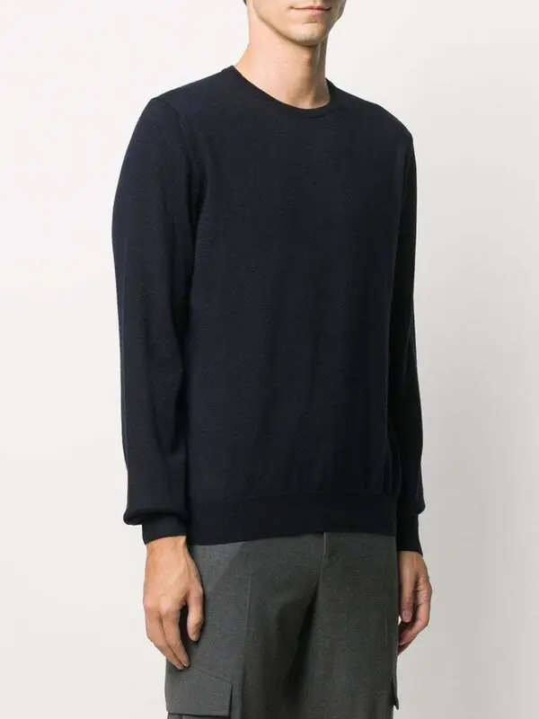 BARBA NAPOLI Crewneck Wool Jumper - Black