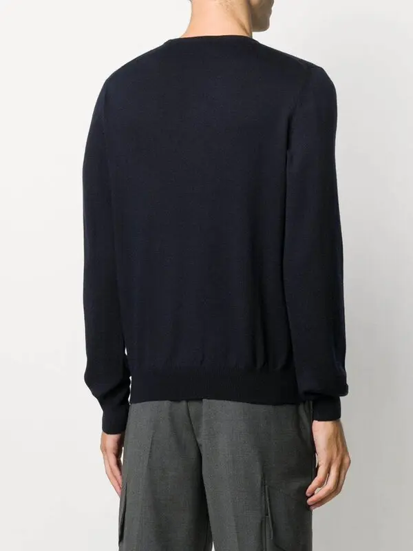 BARBA NAPOLI Crewneck Wool Jumper - Black