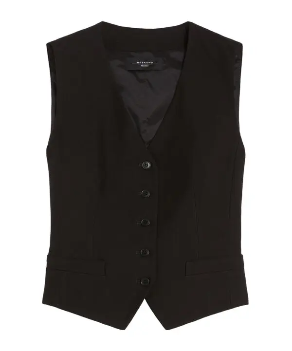 Max Mara Viscose And Linen Canvas Waistcoat