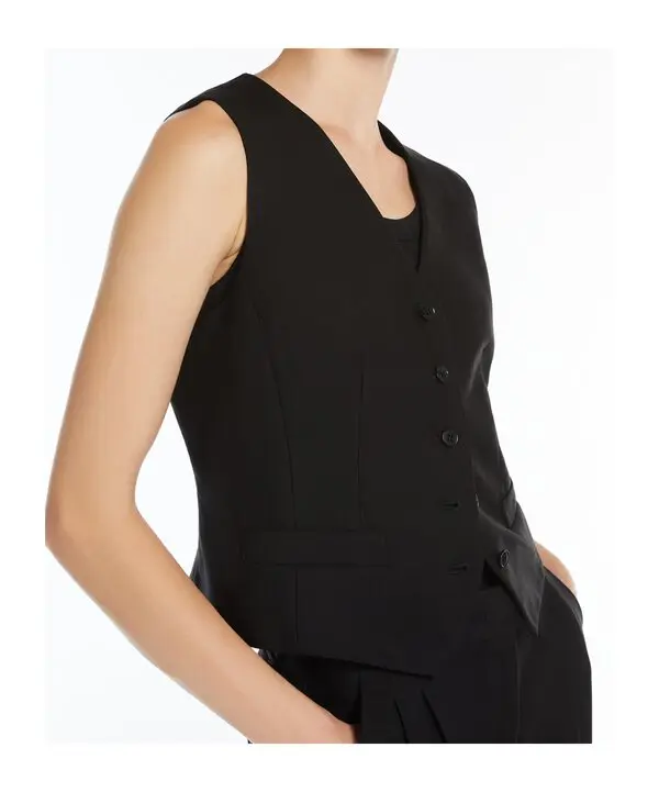 Max Mara Viscose And Linen Canvas Waistcoat