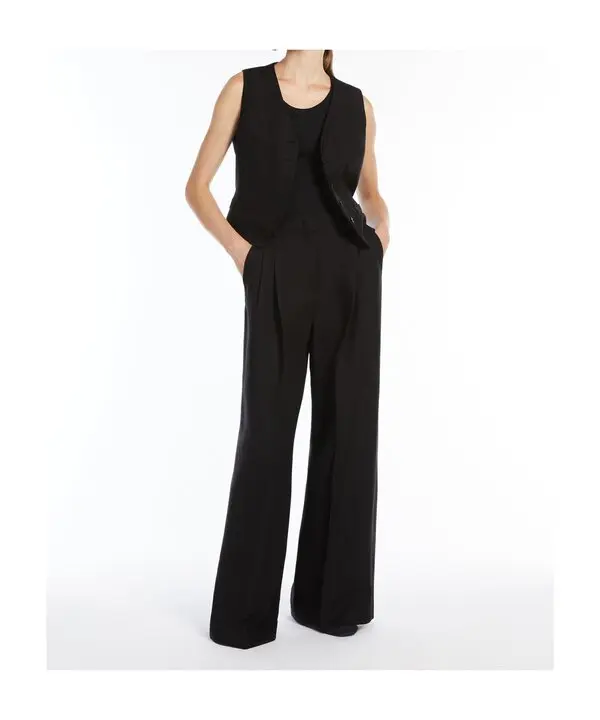 Max Mara Viscose And Linen Canvas Waistcoat