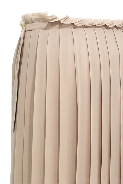 AMI Paris Pleated Maxi Skirt - Gray
