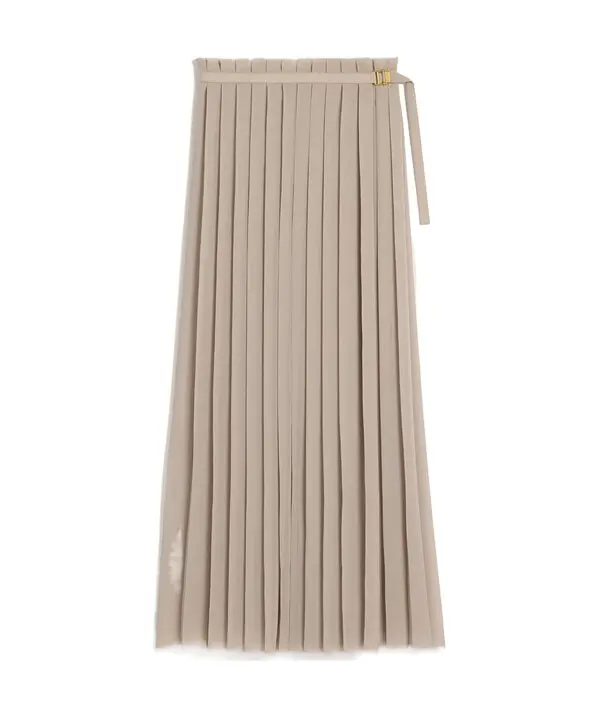 AMI Paris Pleated Maxi Skirt - Grey