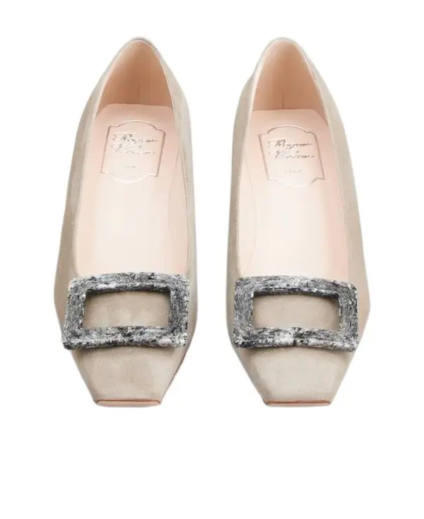 ROGER VIVIER Belle Vivier Square-toe Pumps With Resin Buckle