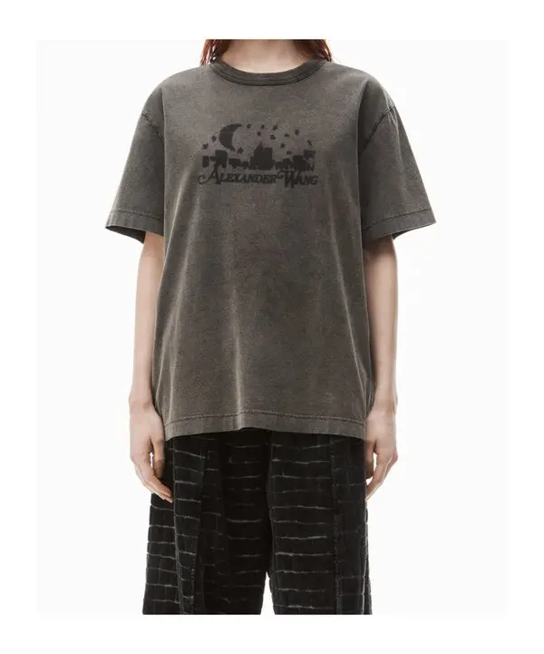 Alexander Wang Distressed Skyline T-shirt
