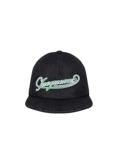 Jacquemus Logo Embroidered Baseball Cap - Black