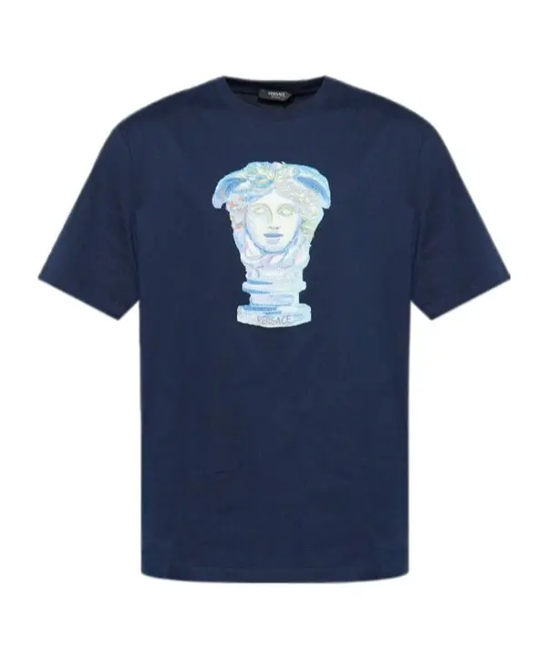 Versace Medusa Head-embroidered Crewneck T-shirt
