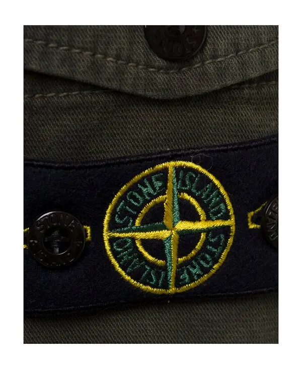 Stone Island Logo Patch Cargo Pants - Black