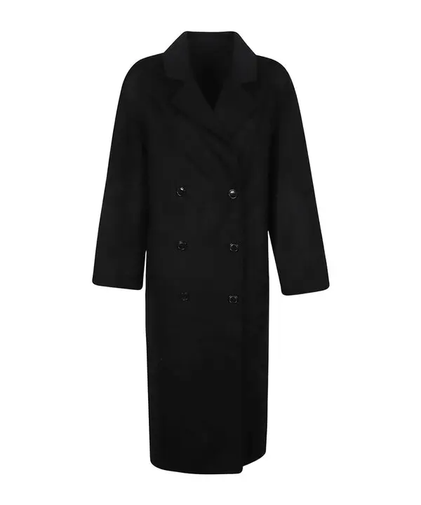 Loulou De Saison Double-breasted Wool Coat - Black