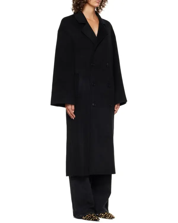 Loulou De Saison Double-breasted Wool Coat - Black