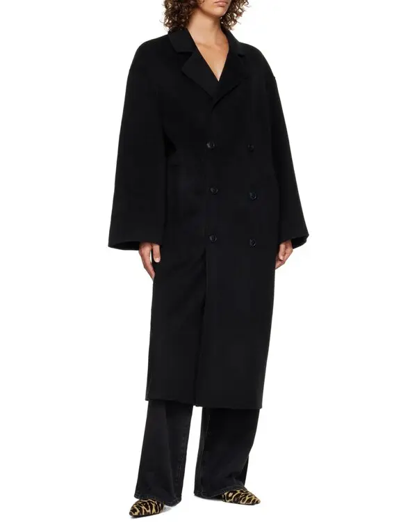 Loulou De Saison Double-breasted Wool Coat - Black
