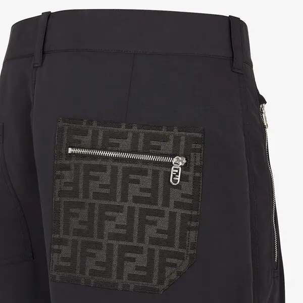 Fendi Ff Motif Cigarette Trousers - Black