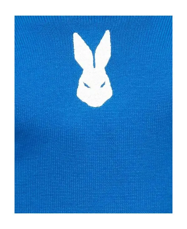 MAISON MARGIELA Distressed Effect Ribbed Knit Jumper With Rabbit Motif