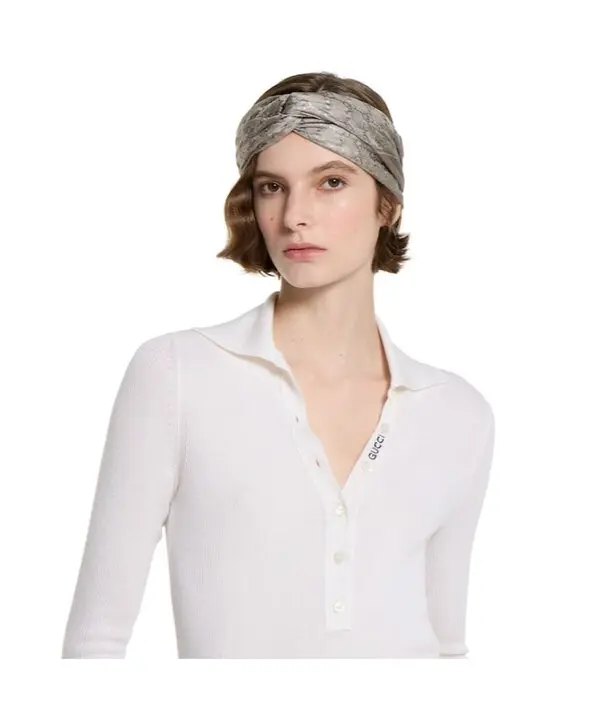 Gucci Gg Carré Scarf - Light Gray