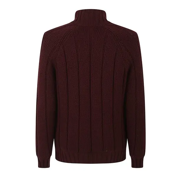 Brunello Cucinelli Zip-up Ribbed Knit Jacket - Brown