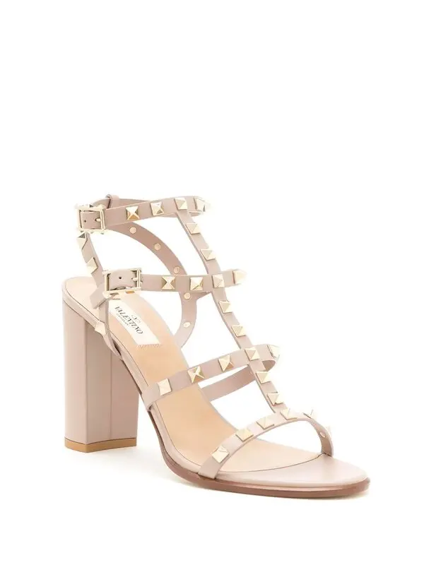Valentino Garavani Rockstud Ankle Strap Sandal 90 Mm - Nude