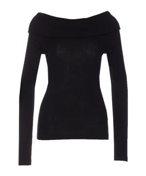 LISA YANG Claudina Off-the-shoulder Long-sleeve T-shirt - No