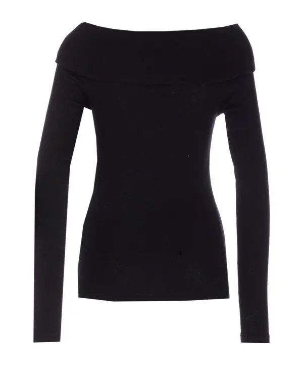 LISA YANG Claudina Off-the-shoulder Long-sleeve T-shirt - No