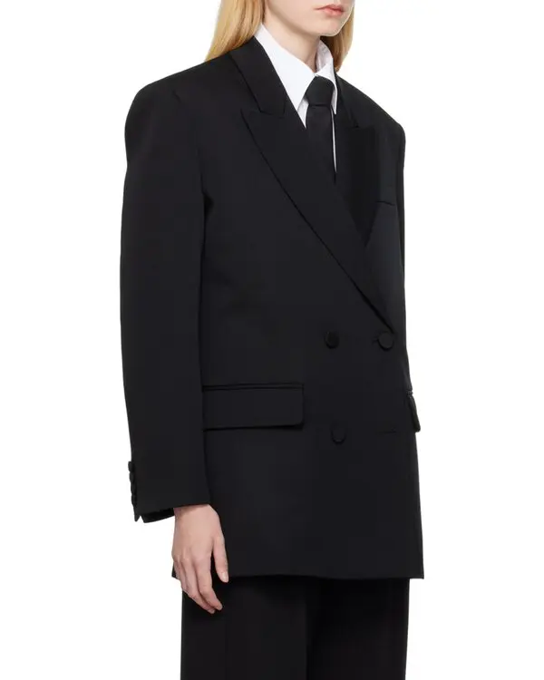 Valentino Garavani Double-breasted Long-sleeved Blazer - Black