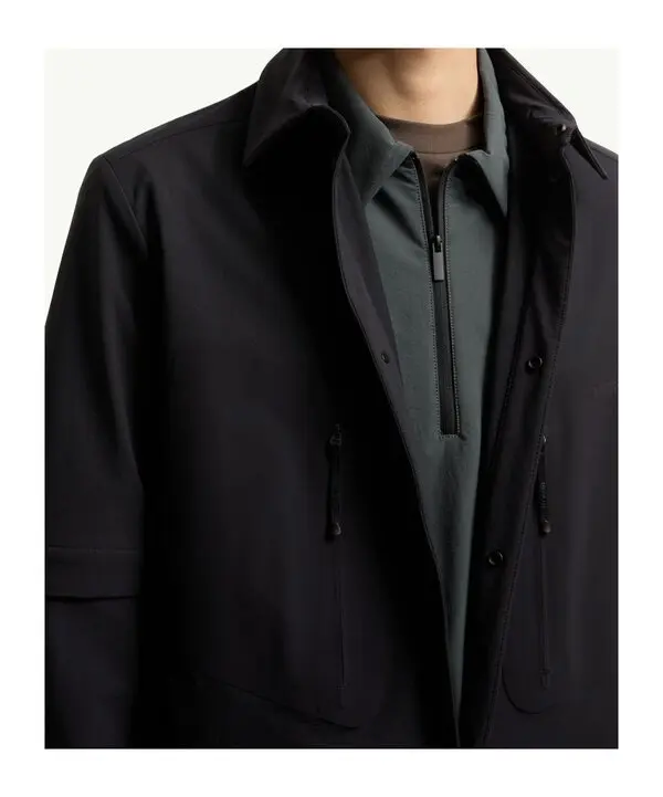 Moncler Zip-pocket Detachable-sleeve Shirt