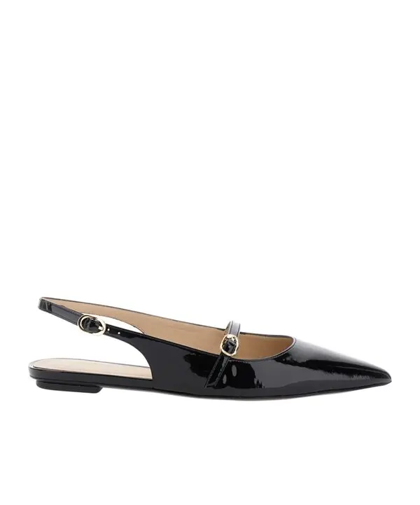 STUART WEITZMAN Emilia Mary Jane Slingback Flats - Black