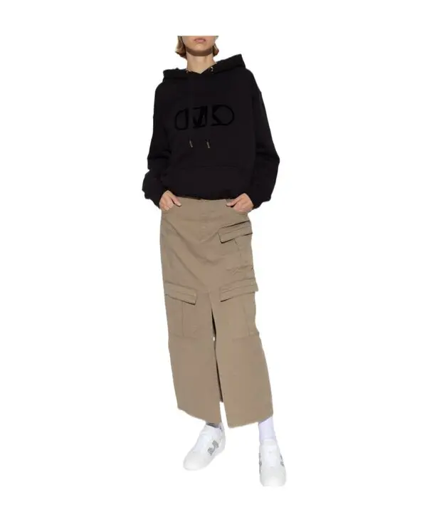 Michael Kors Logo Detailed Drawstring Hoodie