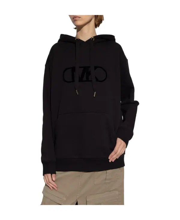 Michael Kors Logo Detailed Drawstring Hoodie