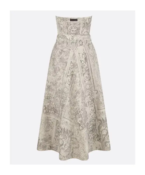 embroidered womens dress Ivory Embroidered Midi Dress - All Dresses