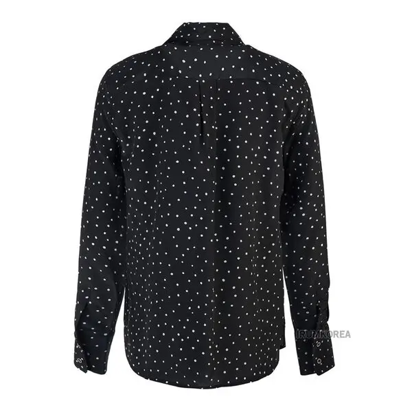 Max Mara Printed Silk Shirt With Gemstone Buttons