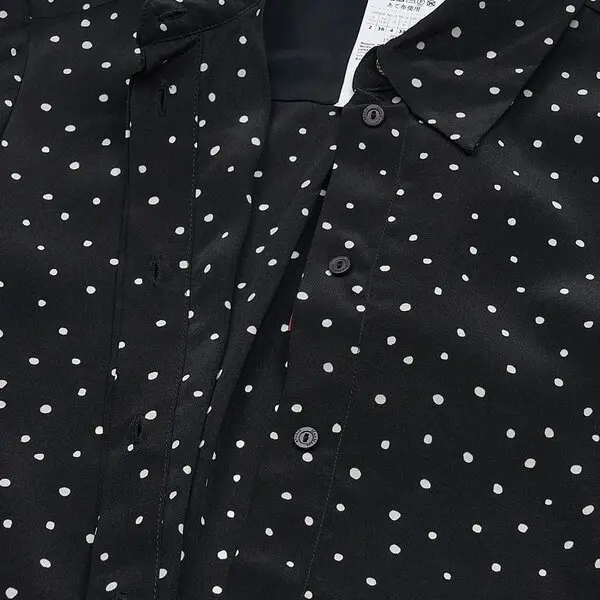 Max Mara Printed Silk Shirt With Gemstone Buttons
