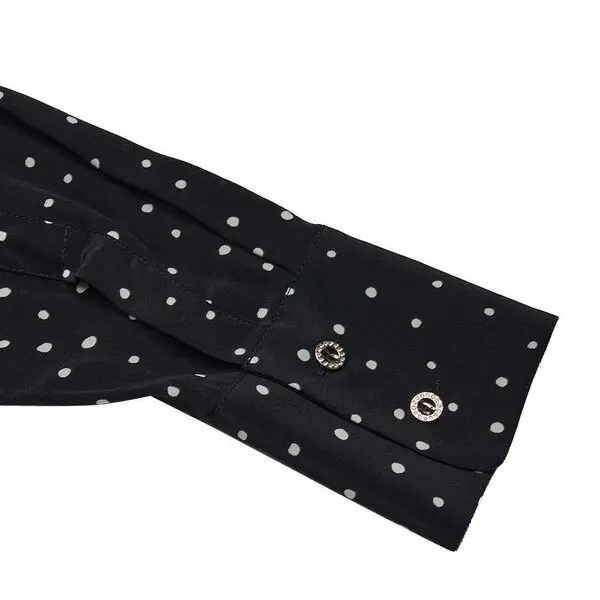 Max Mara Printed Silk Shirt With Gemstone Buttons