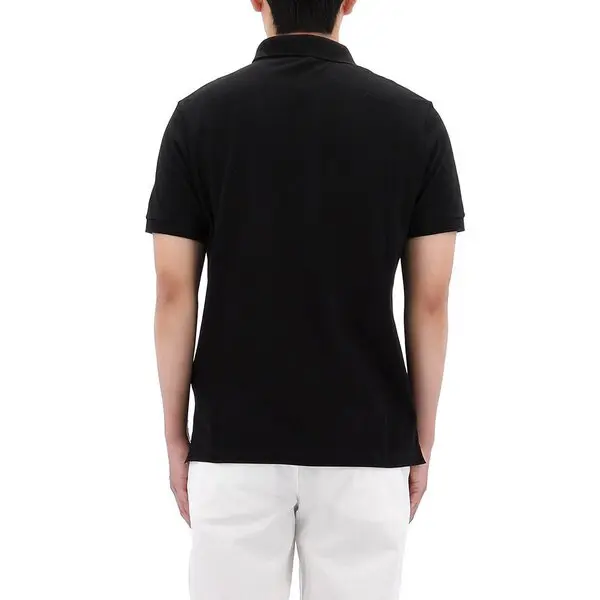 Stone Island Logo Patch Short Sleeve Polo Shirt - Black