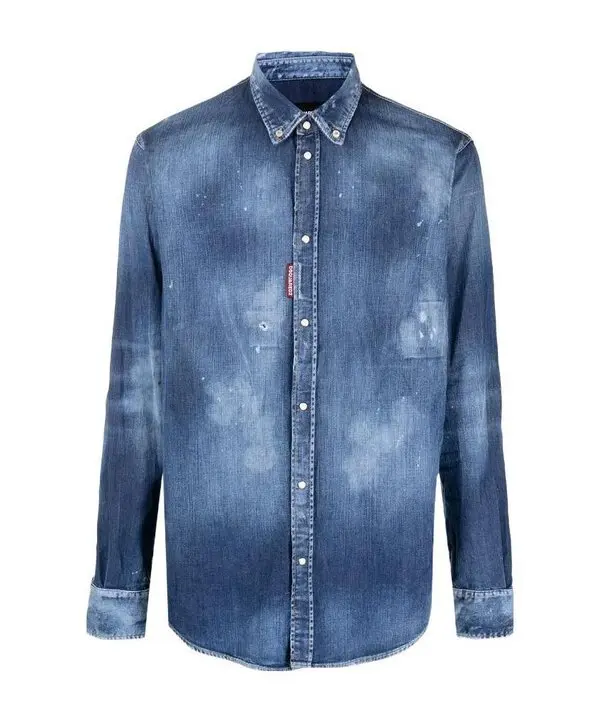 Dsquared2 Distressed Effect Denim Shirt