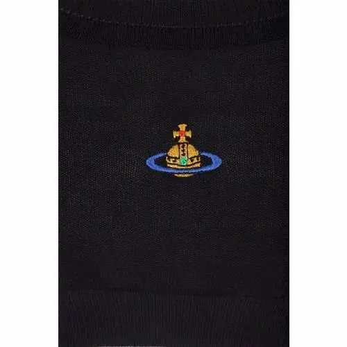 VIVIENNE WESTWOOD Logo Embroidered Cropped Top