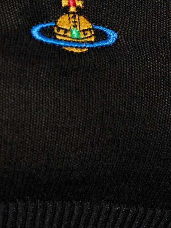 VIVIENNE WESTWOOD Logo Embroidered Cropped Top