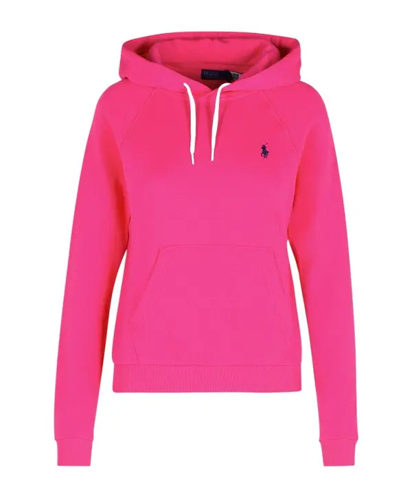 Polo Ralph Lauren Shrunken Fit Fleece Hoodie - Fuchsia