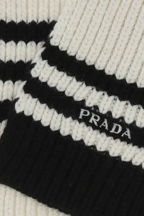 Prada Logo Cashmere Scarf