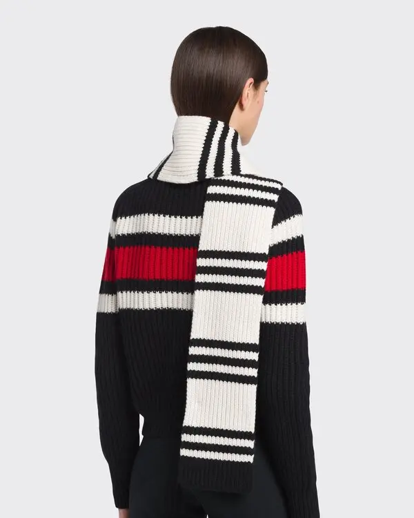 Prada Logo Cashmere Scarf