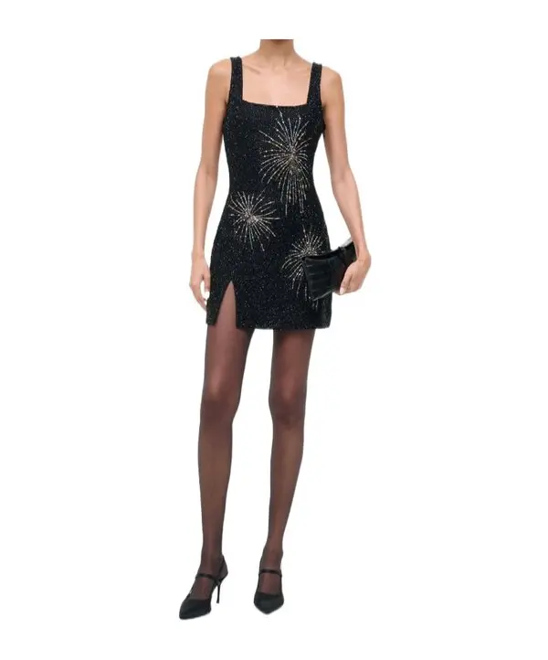 Staud Le Sable Firework Embellished Mini Dress