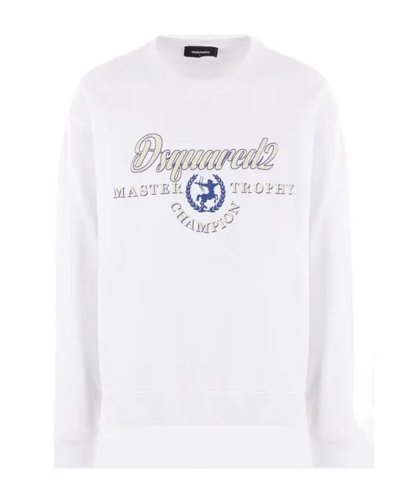 Dsquared2 Crewneck Sweatshirt With Champion Print - White