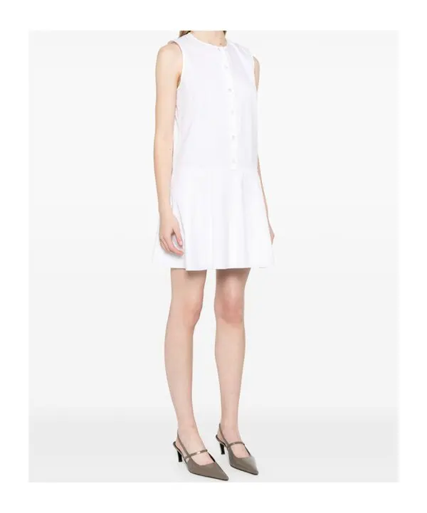 Theory Sleeveless Mini Dress With Button Closure