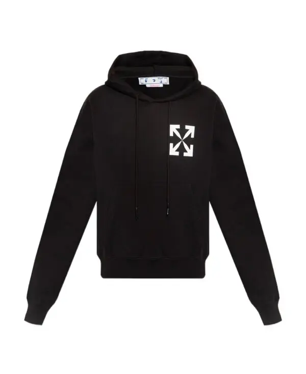 Off-White Arrows Logo Print Cotton Hoodie