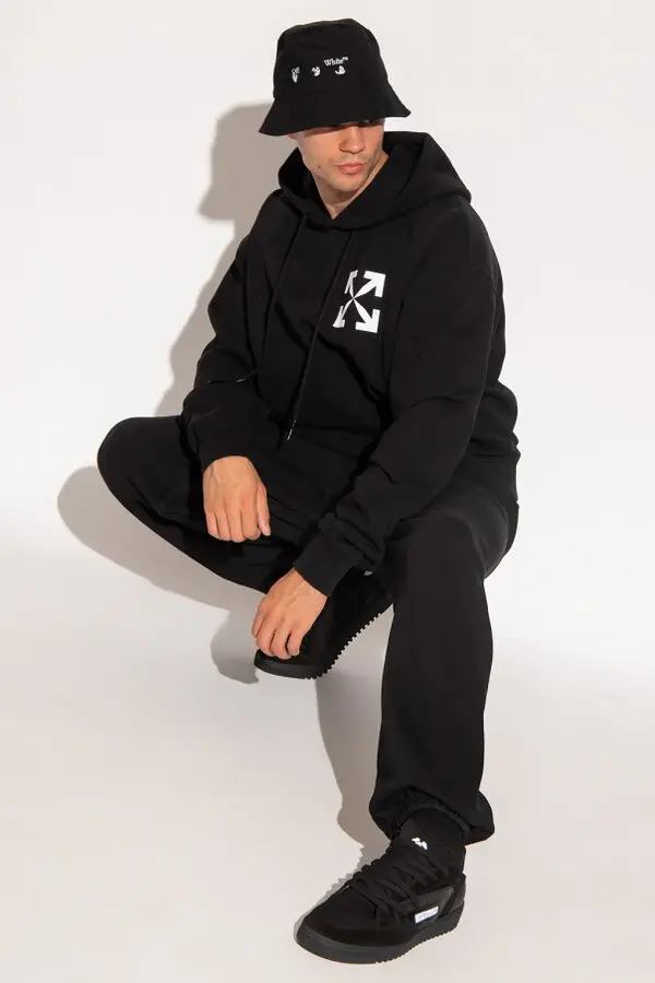 Off-White Arrows Logo Print Cotton Hoodie