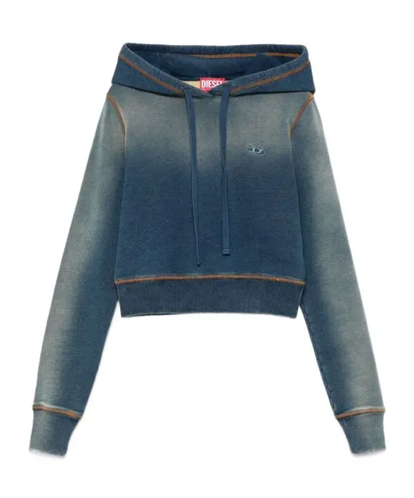 DIESEL® Logo Embroidered Drawstring Hoodie