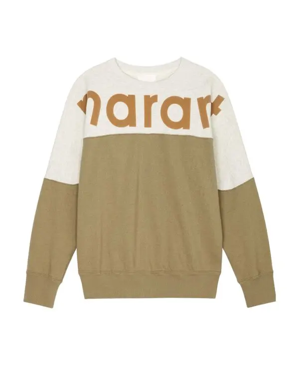 Isabel Marant Étoile Two-tone Crewneck Sweatshirt With Logo